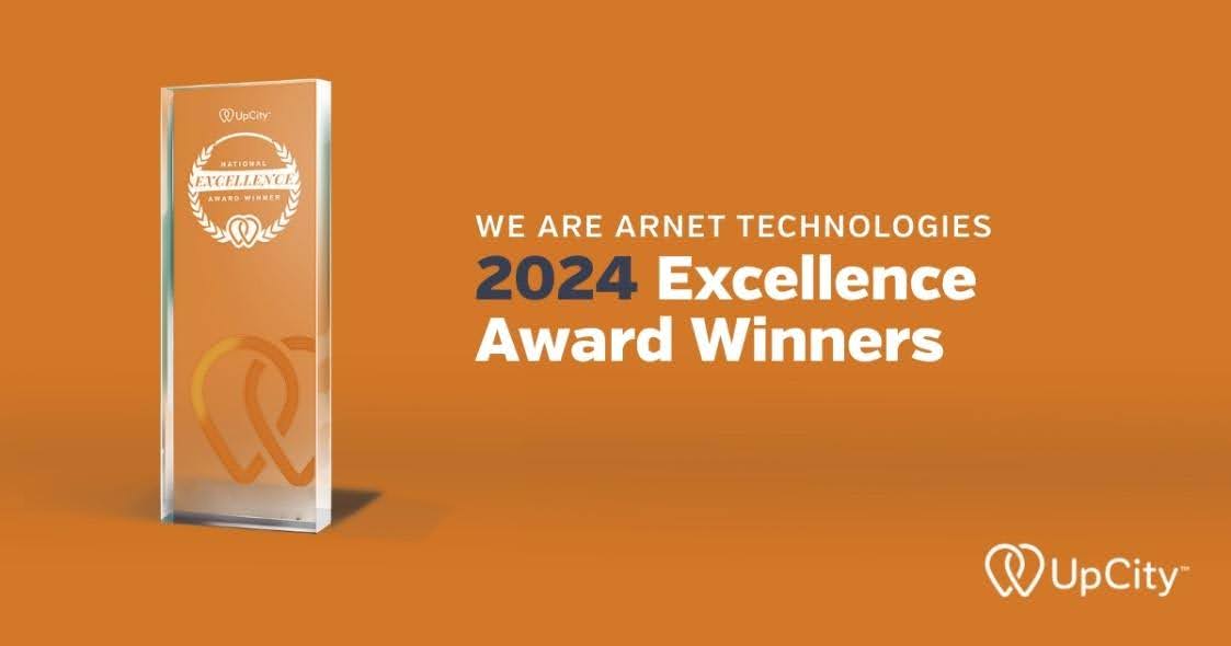 Arnet Technologies Wins UpCity 2024 Excellence Award | Arnet Technologies